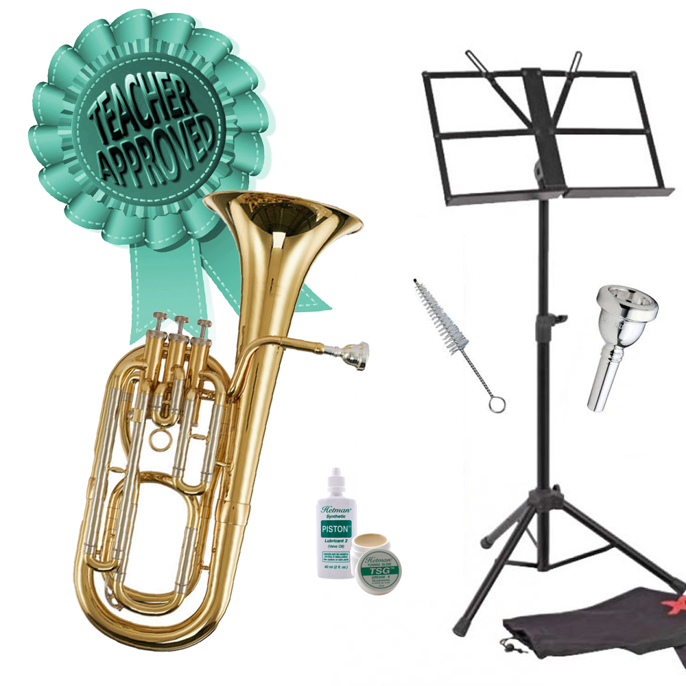 Cambridge Cadet 3 Valve Baritone Horn Smart Choice Pack - Euphoniums ...